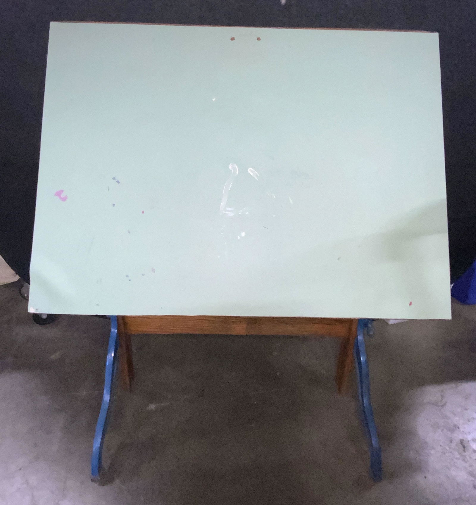 Dietzgen Vintage Wood & Iron Drawing Table