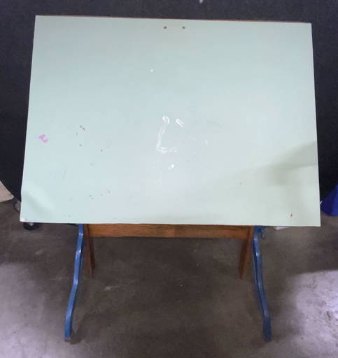 Dietzgen Vintage Wood & Iron Drawing Table