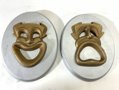 Ceramic Comedy & Tragedy Wall Mask