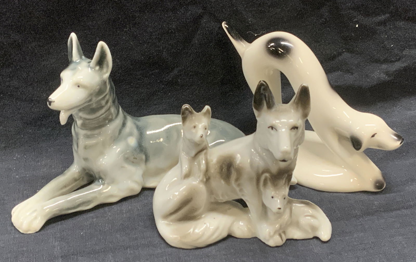Lot of 3 Vintage Porcelain Dog Figurines (#0775) on Jan 04, 2023 | The ...