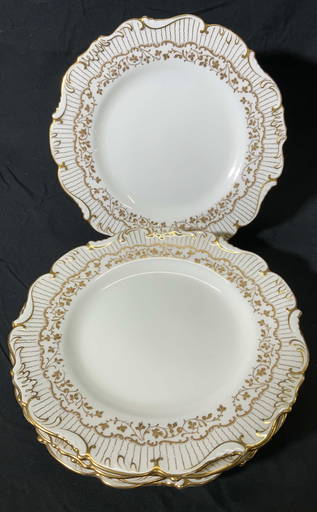 Lot 5 GILMAN COLLAMORE Gilded Porcelain Plates (#0934) on Jan 04, 2023 ...