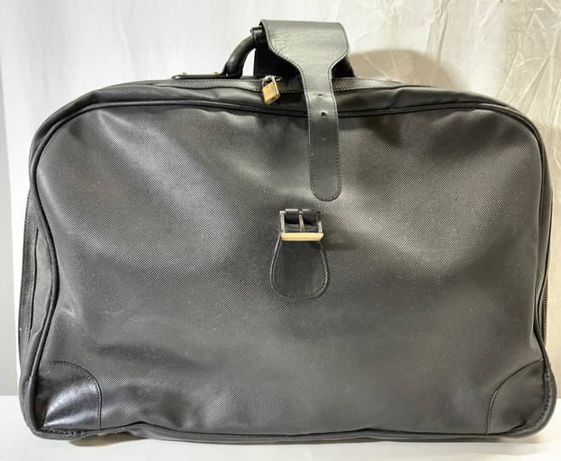 Vintage Bottega Veneta Nylon Suitcase In Black