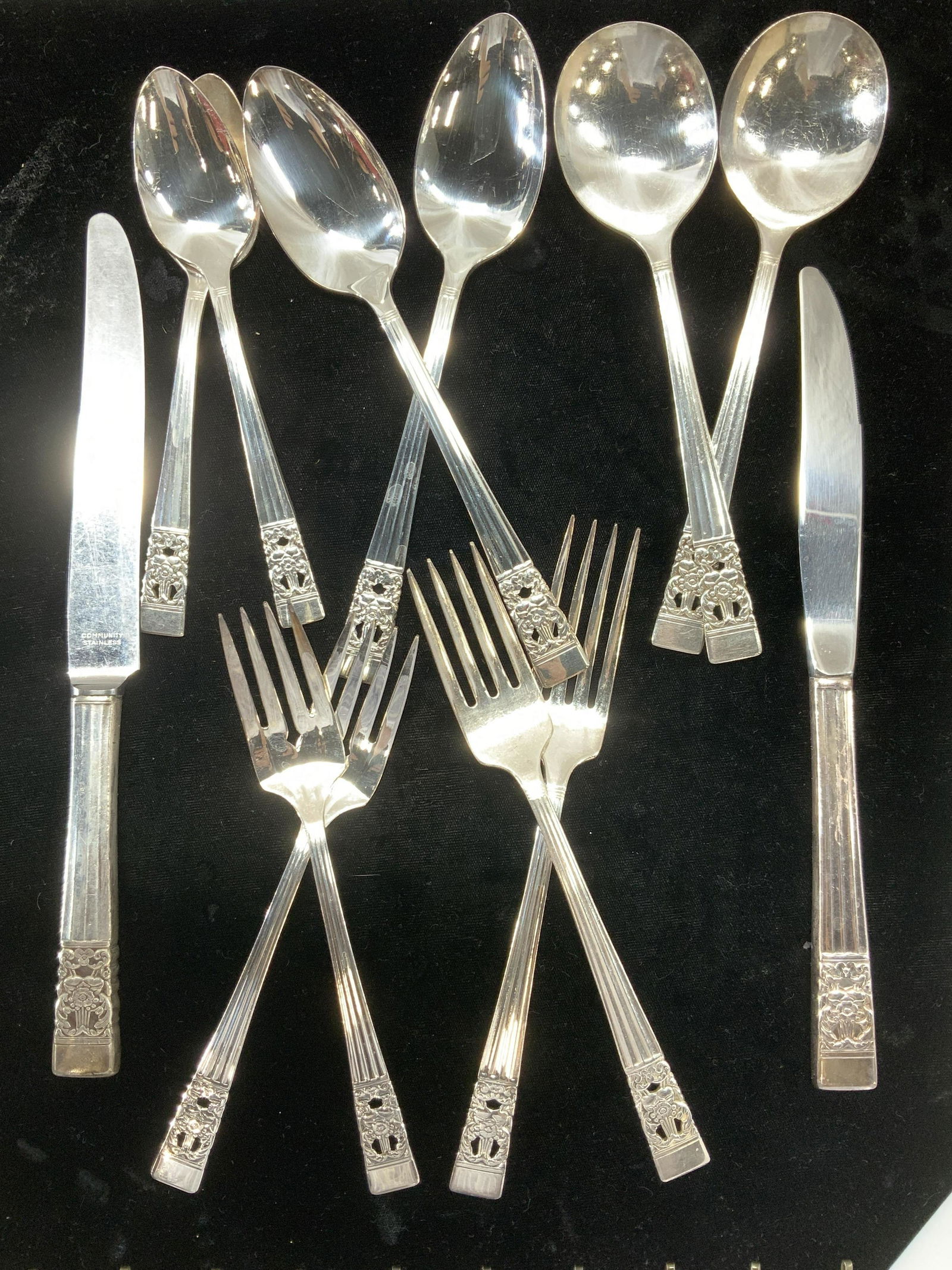 Set 70 Community Plate Silver Plated Flatware