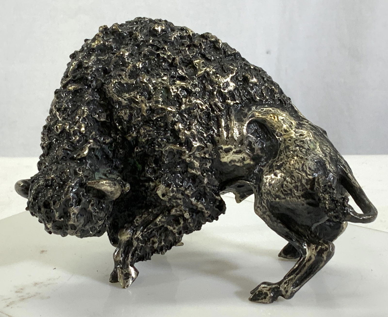 Signed M Cezzer Charging Bison Buffalo Sculpture - Jan 18, 2023 | The ...