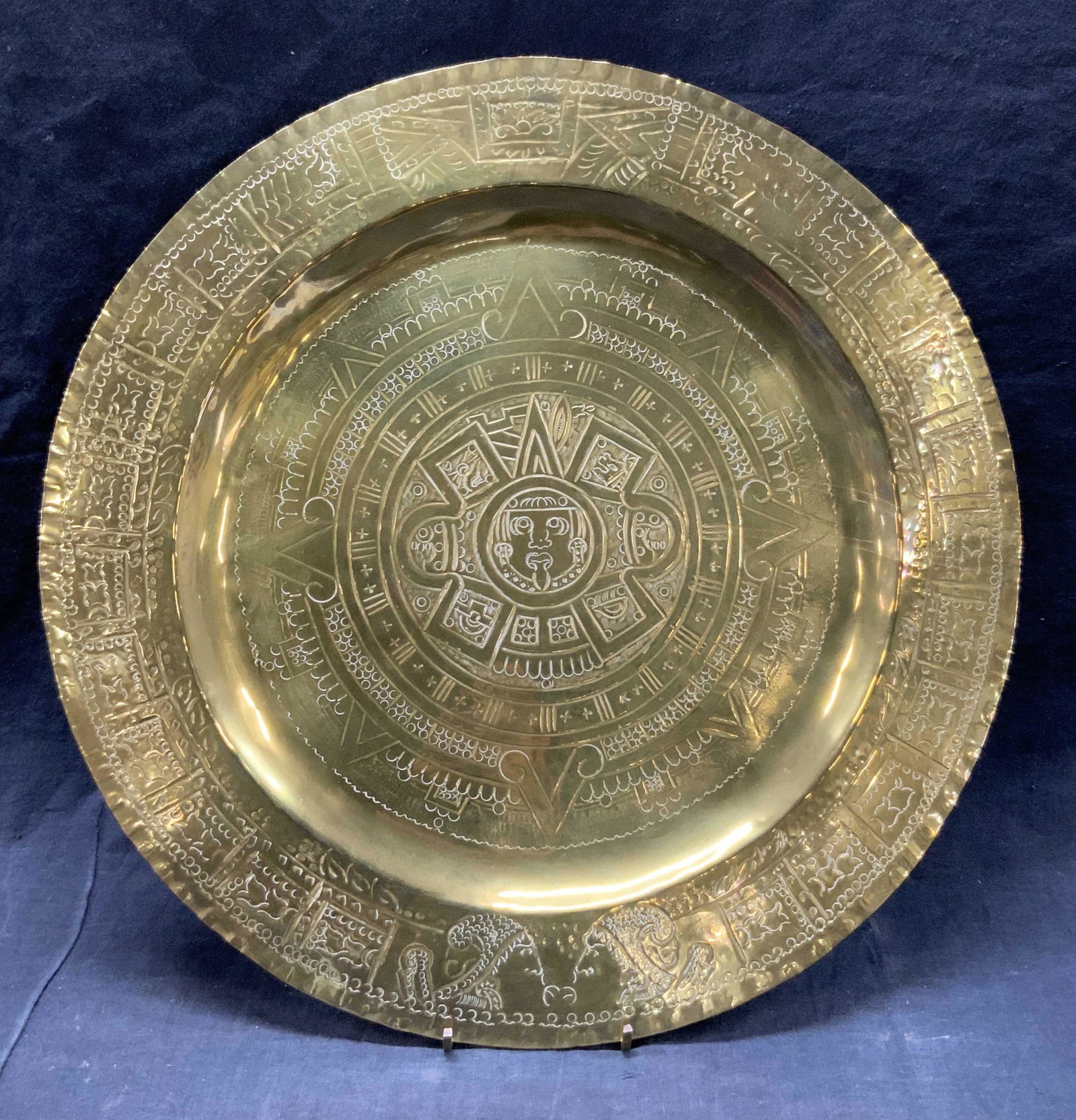 Etched & Embossed Brass Mayan Wall Plate, Mexico (#0047) on Jan 25 ...