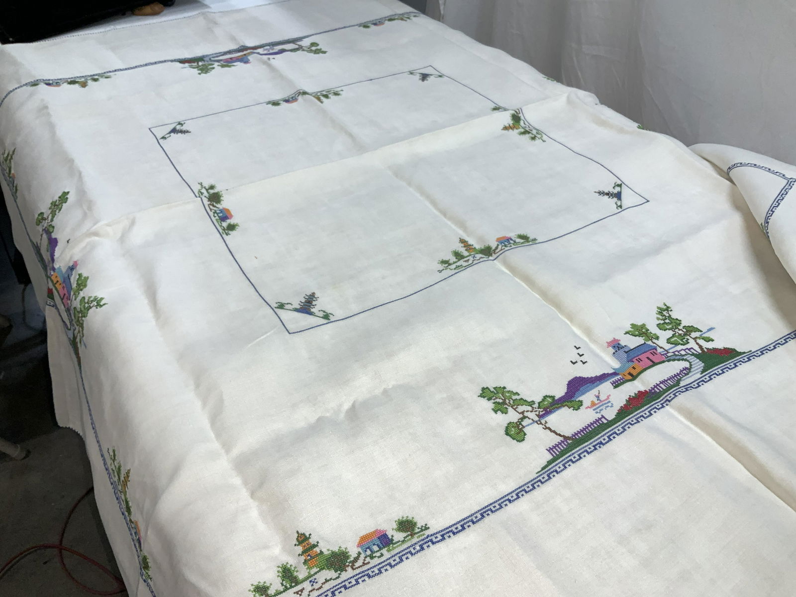 Set 6 Asian Pagoda Cross Stitch Table Linens, 6 (#0634) on Feb 08, 2023 ...