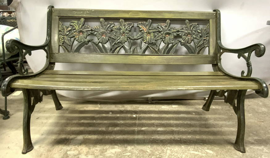 Regalia Outdoor Cast Iron & Wood Bench