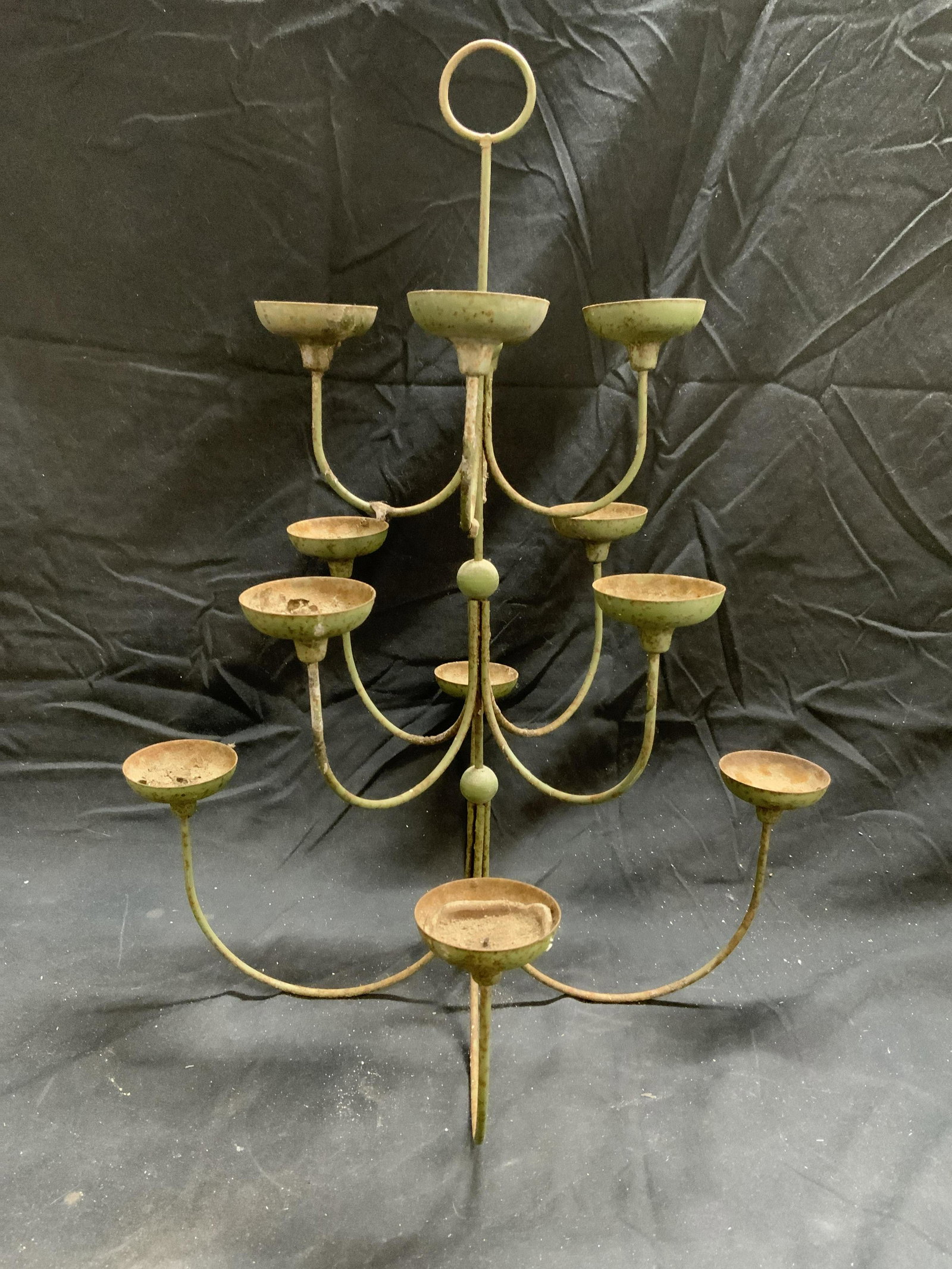 Vintage 12 Arm Painted Metal Hanging Candelabra - Mar 22, 2023 | The ...
