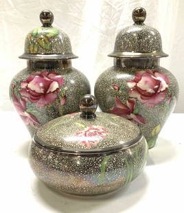 Pair Of Porcelain Ginger Jars