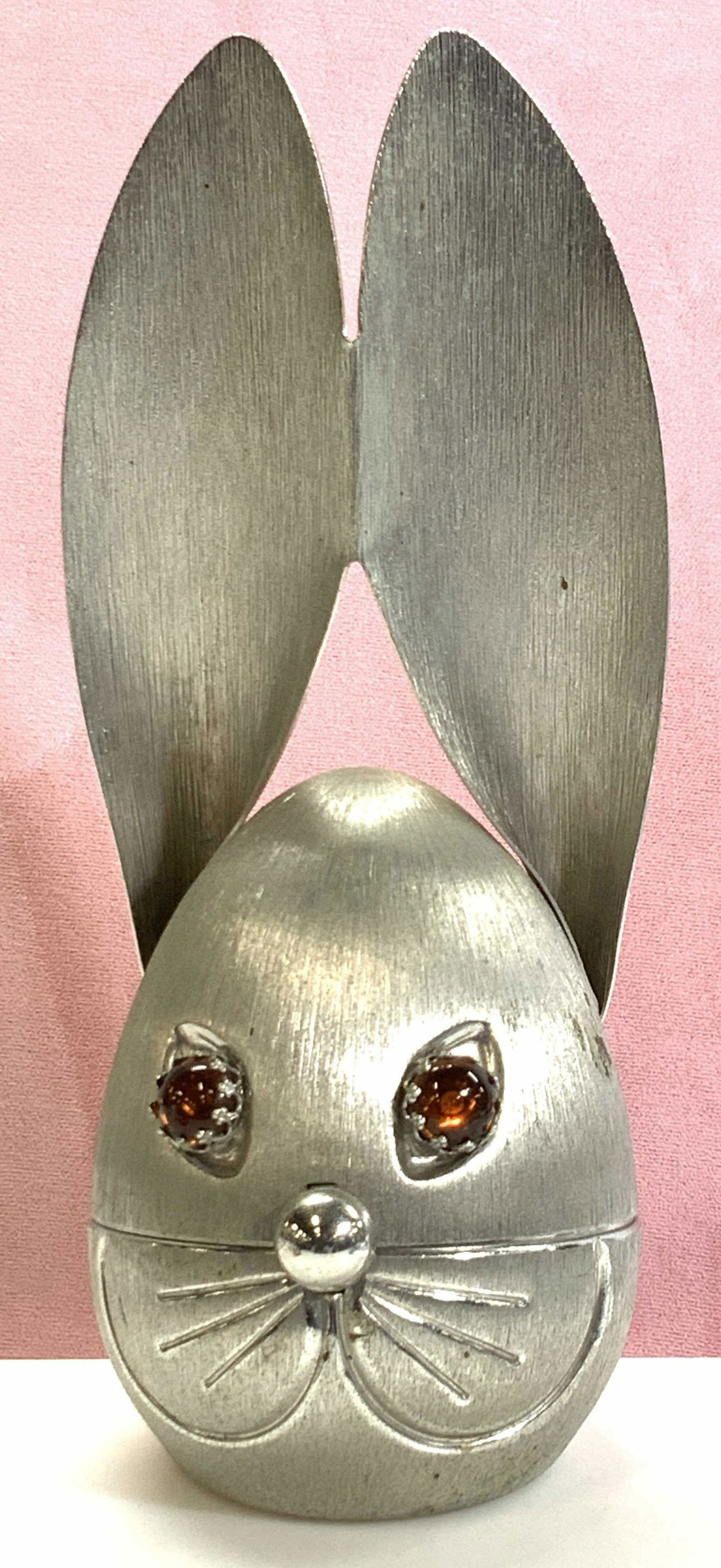 Napier Metal Bunny Rabbit Coin Bank, 1960s
