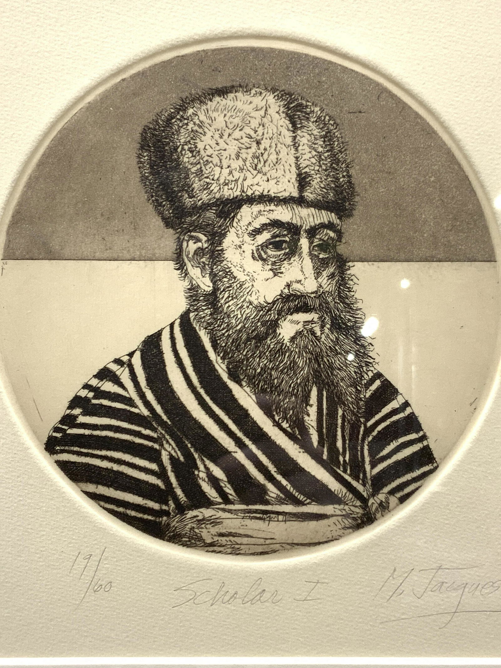 M.jacques Signed Lmt Ed 19/60 Scholar I Etching