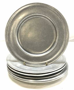 Stede, Carson Pewter Plates, 6