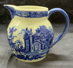 Blue And White Victoria Ware Ironstone Pitcher And Bowl