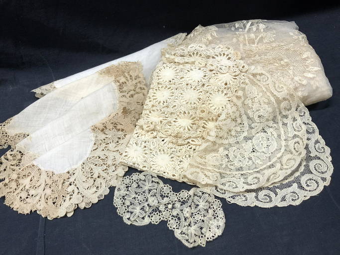 10 Assorted Antique Table Linens & Doilies