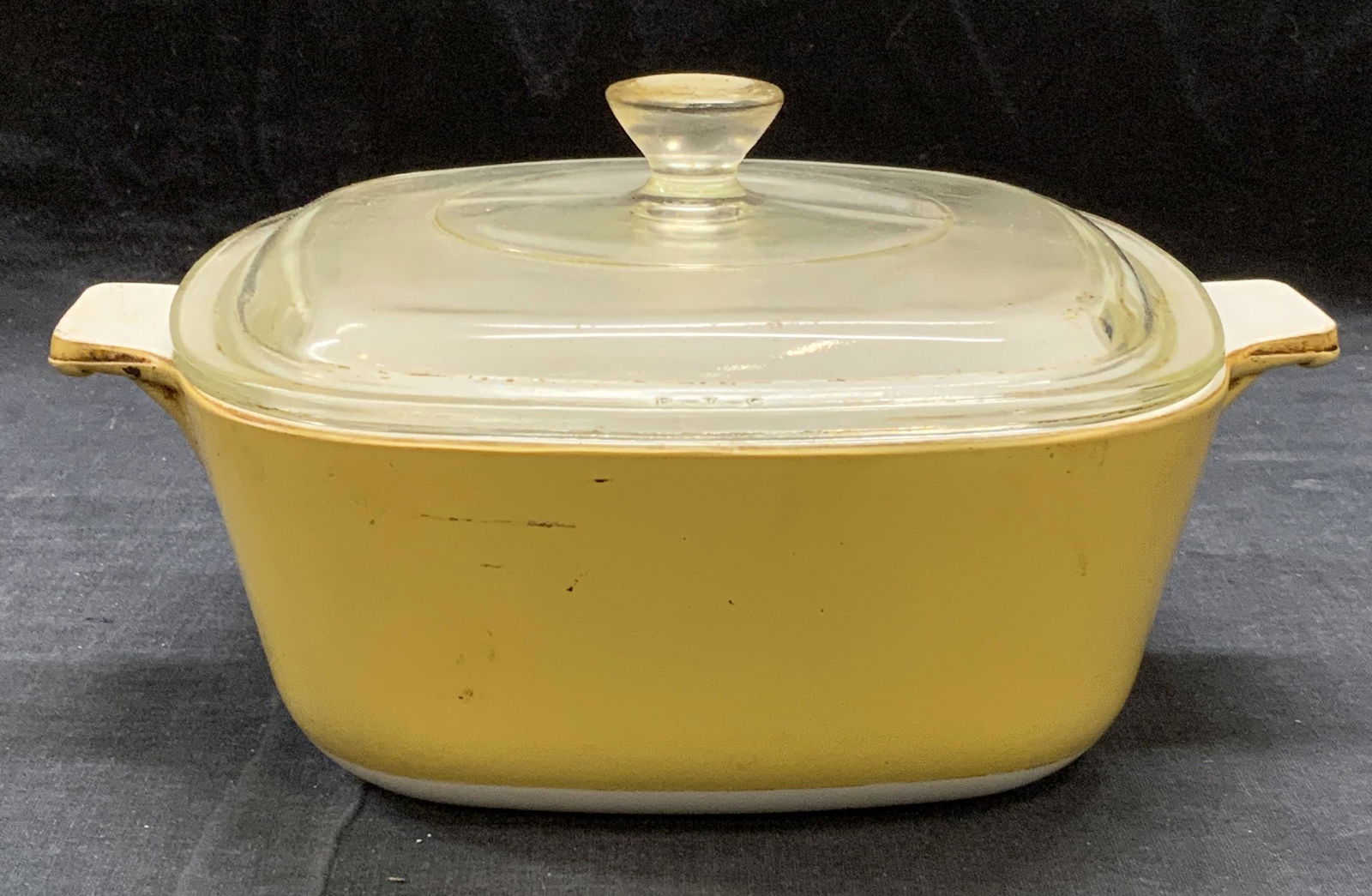 Vintage Corning Ware Yellow Lidded Casserole Dish Auction