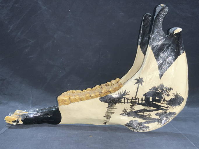 Hand Painted Animal Skull Jaw Bone, Cuba