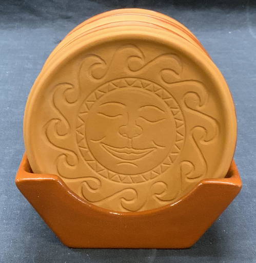 Wieland Ware Terracotta Sun Coasters Set 6
