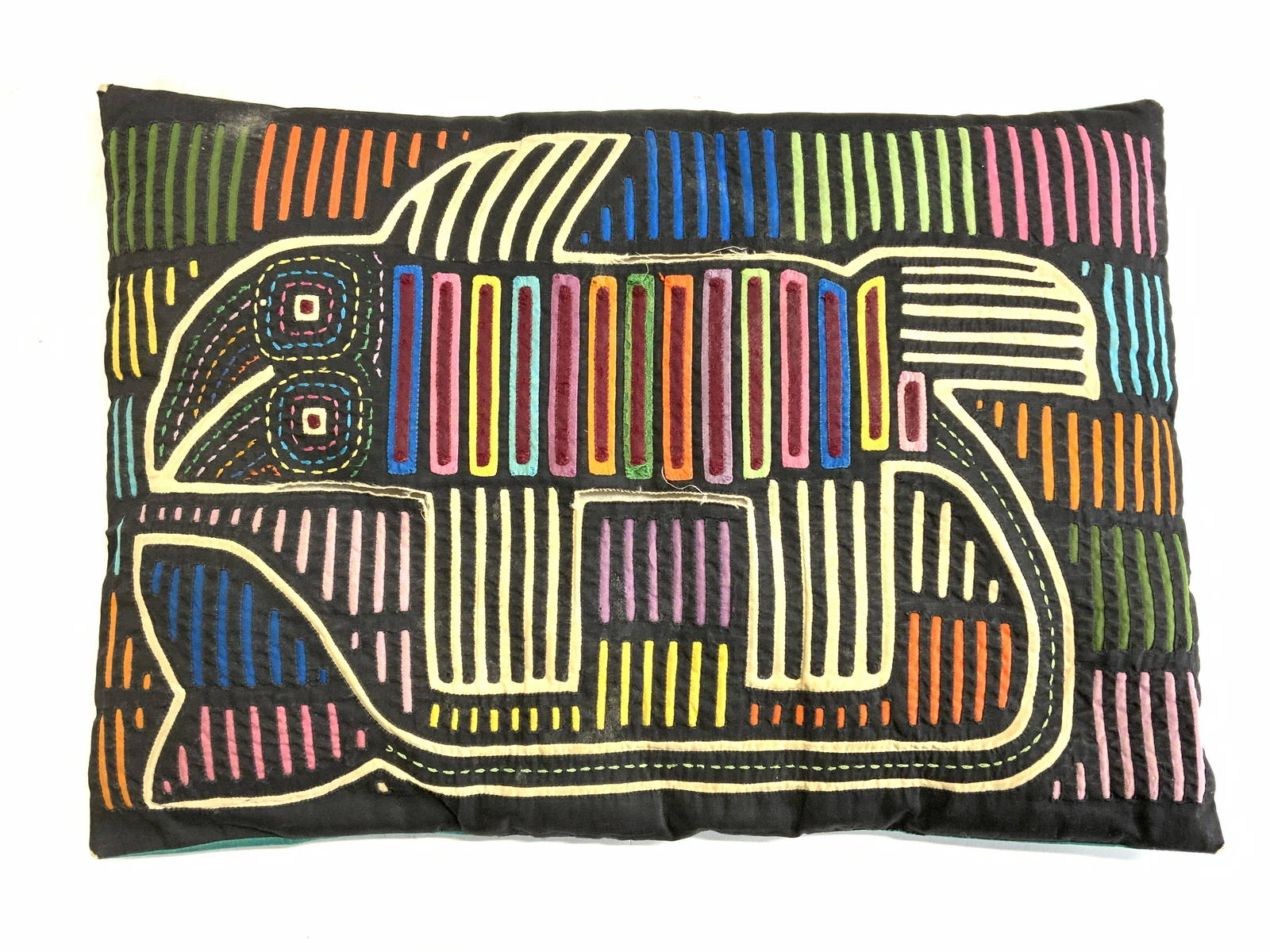 Vintage Hand Sewn Fish Throw Pillow Auction