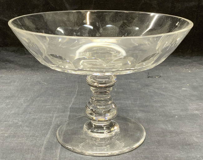 Val St Lambert Crystal Footed Compote