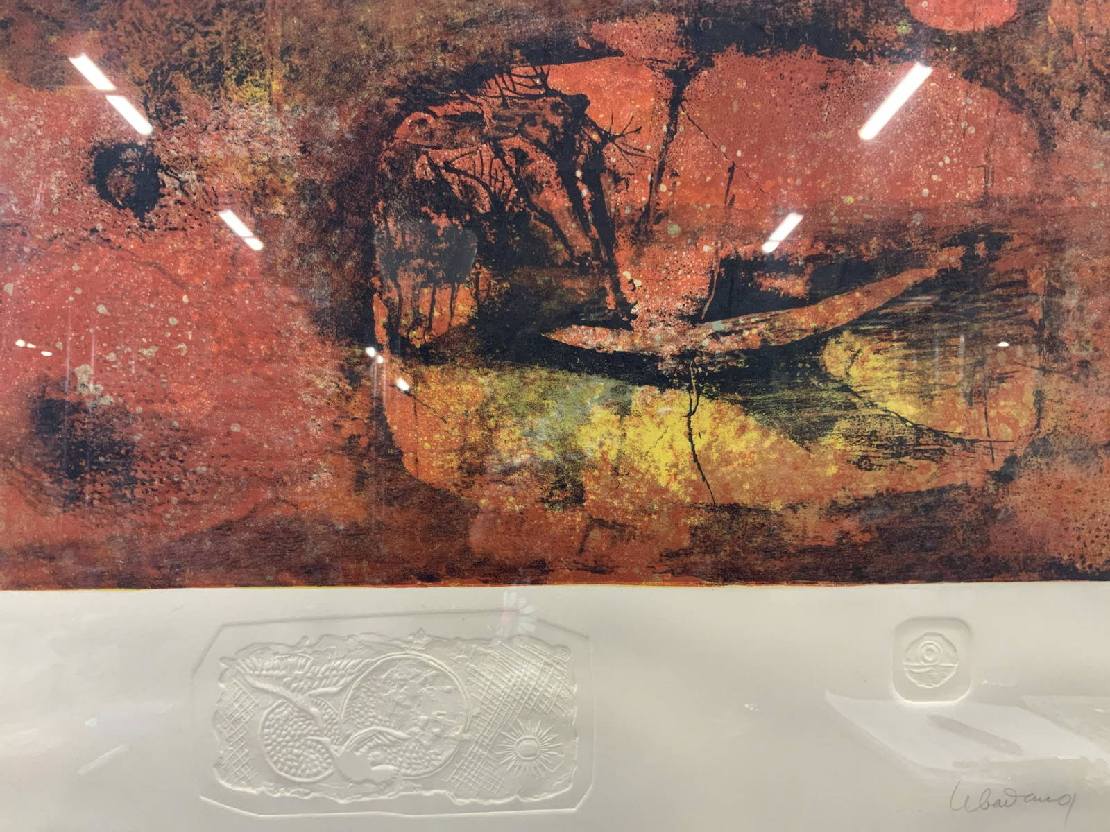 Hoi Lebadang Signed Embossed Lino Cut Auction