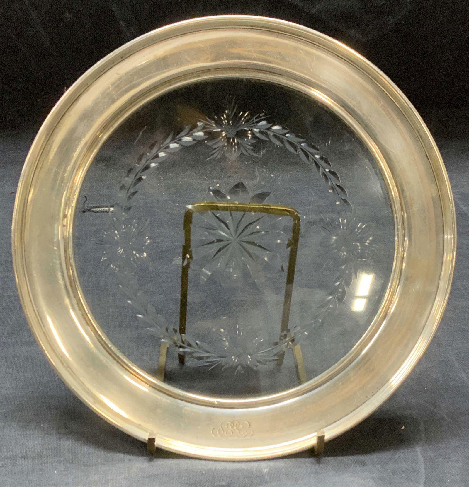 Vintage Sterling Silver & Cut Crystal Dish