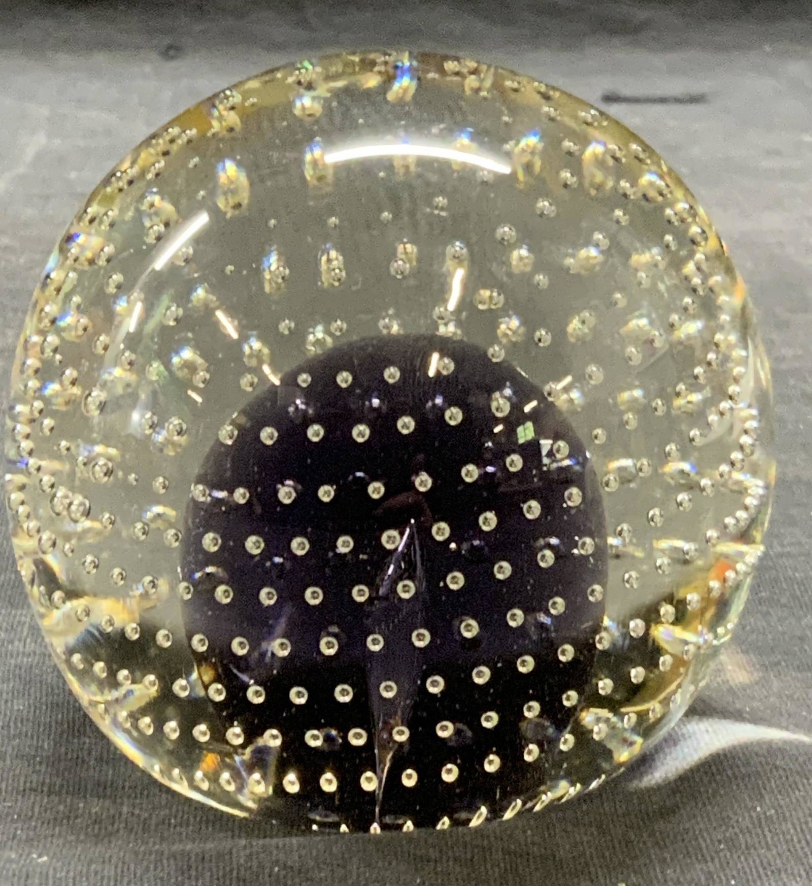 Controlled Bubble Art Glass Paperweight Auction