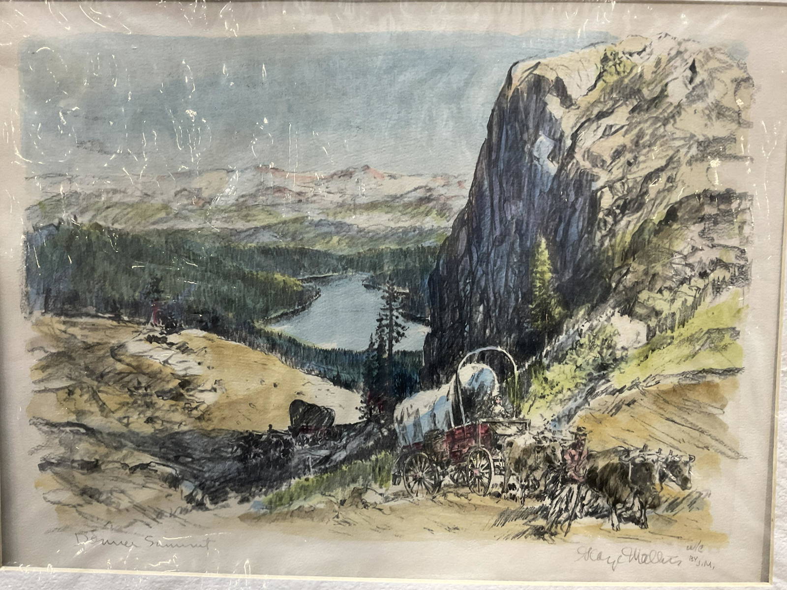 George & Jean Mathis Signed Watercolored Print Auction