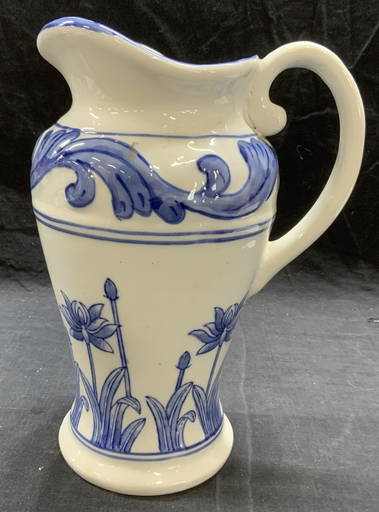 Blue & White Porcelain Lotus Pitcher