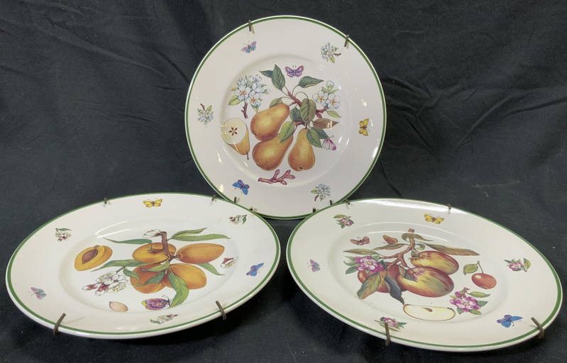 Prinknash Pottery Abbeyfruits Set 3 Porc Plates