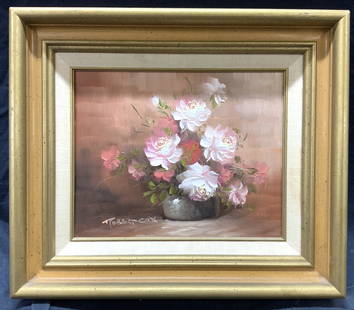 Robert Lox Floral Still Life Oil Painting