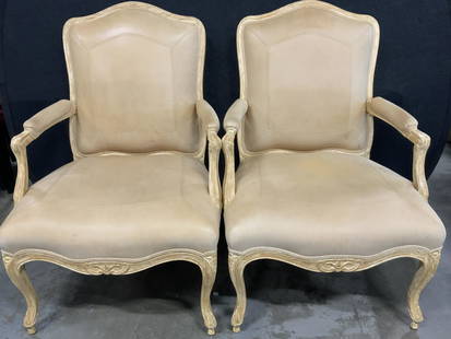 Pair Of Upholstered Armchairs By J. Robert Scott