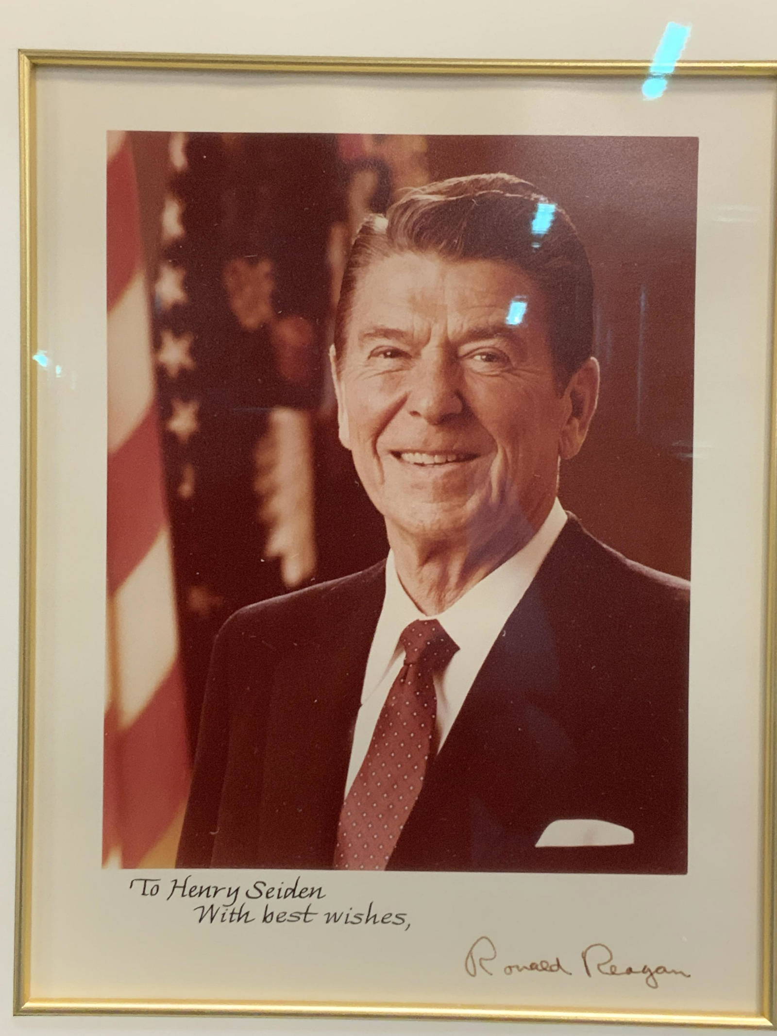 Ronald Reagan Autopen Autographed Portrait Auction