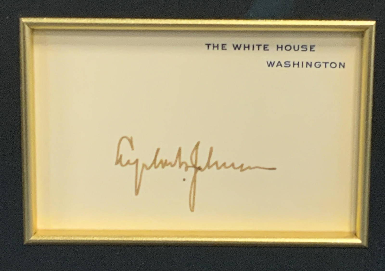 Lyndon B. Johnson Signed Autopen White House Card Auction