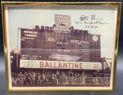 Autographed Don Larsen Perfect Game Photo