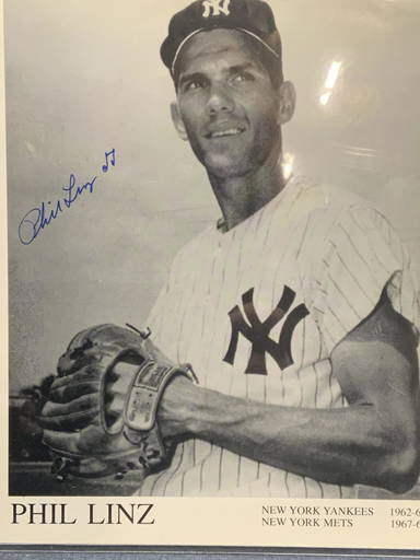 Signed Phil Linz Ny Yankees/mets Litho