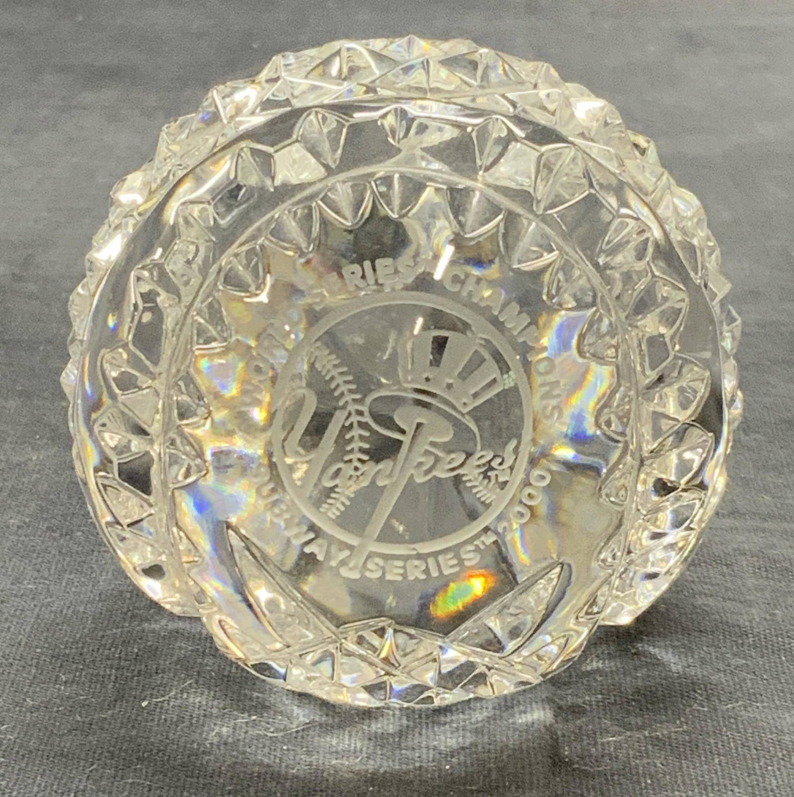 Waterford Yankees World Series Crystal Baseball Auction