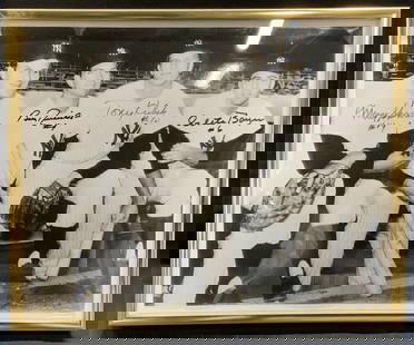 1961 New York Yankees Team Photograph Signed By Four