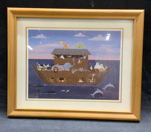 Colleen Sgroi Folk Art Noahs Ark Lithograph