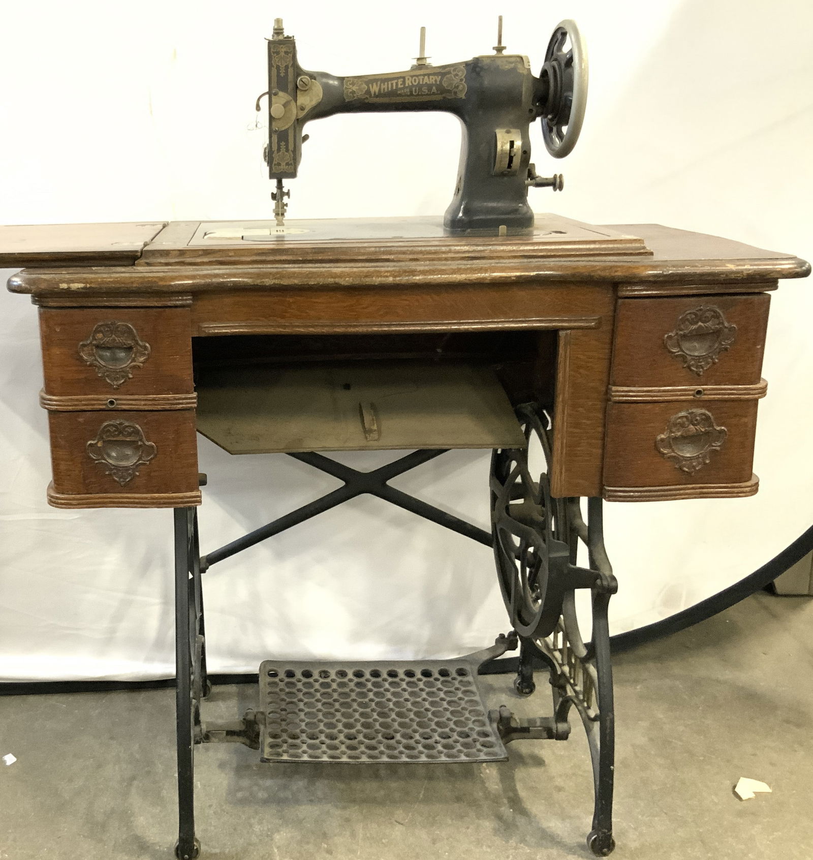 Antique White Rotary Sewing Table