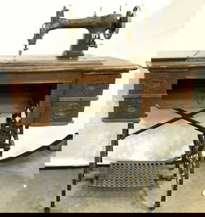 Antique White Rotary Sewing Table