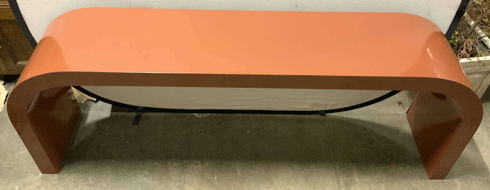 Mcm Waterfall Edge Console Table Auction