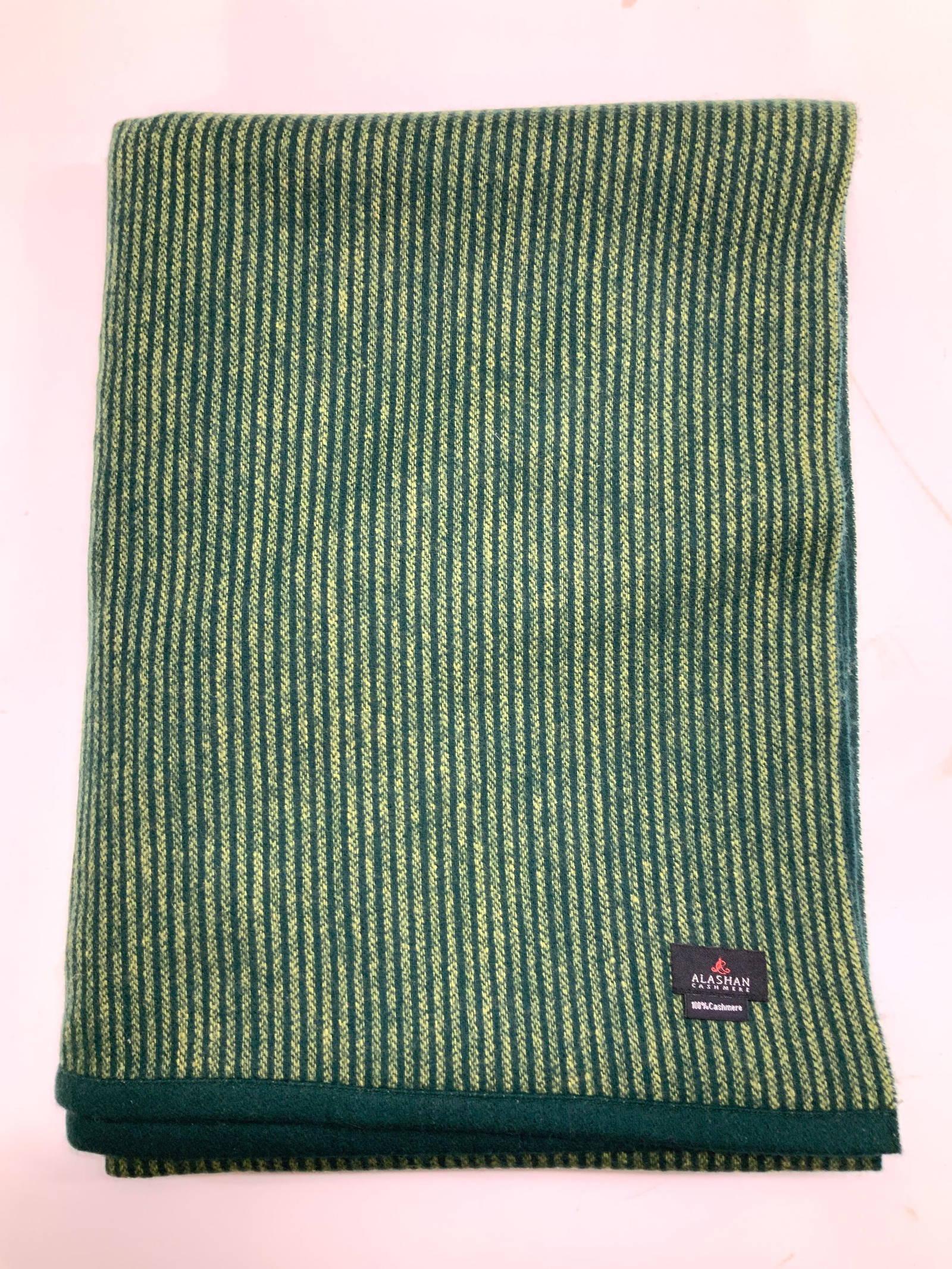 Alashan Cashmere Hunter Green Throw Blanket Auction