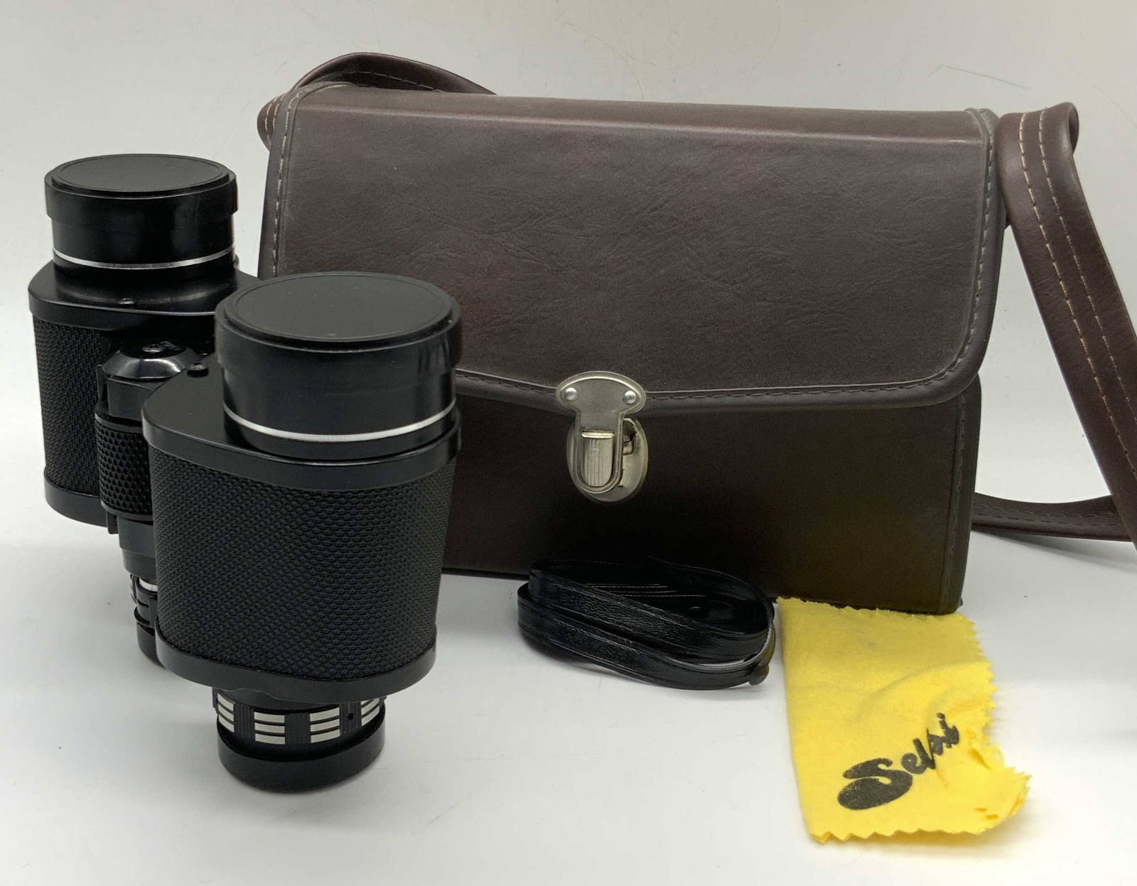 Selsi Binoculars 7x35 W/ Brown Leather Case Auction