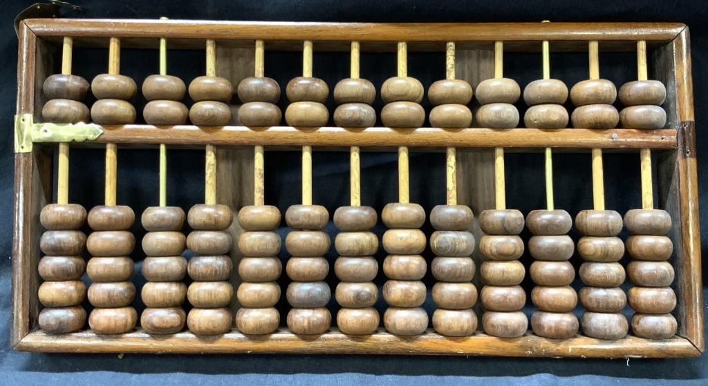 Wooden & Brass Abacus Calculator
