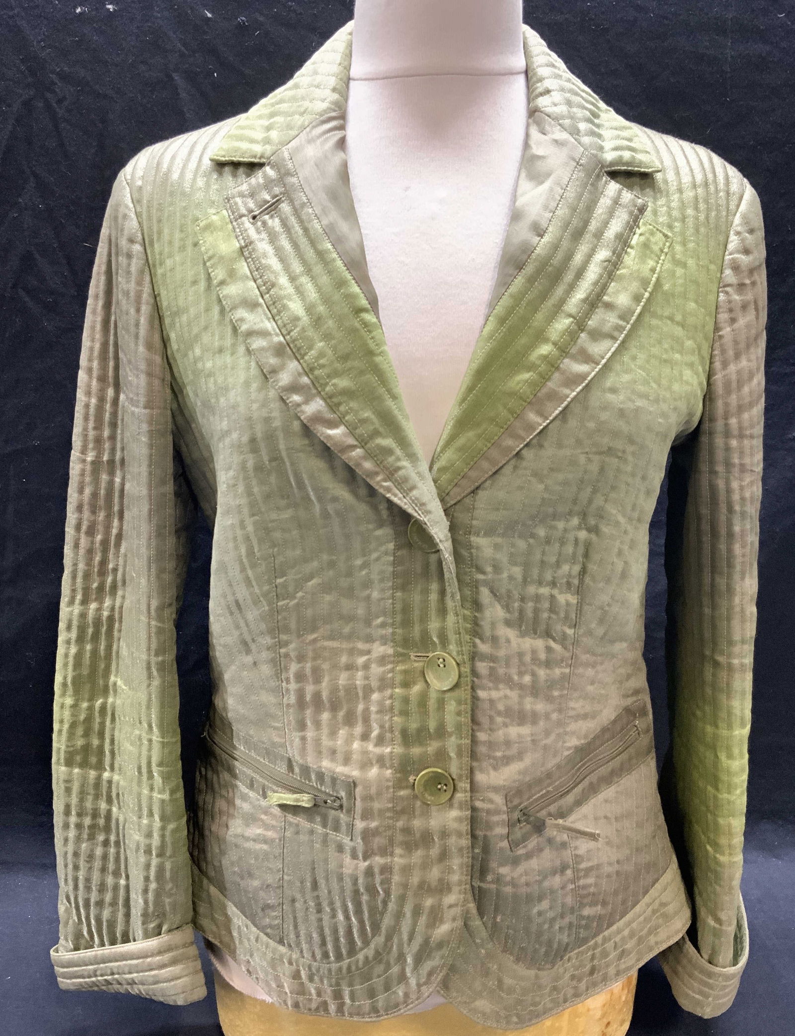 Armani Collezioni Green Linen Blend Jacket Auction