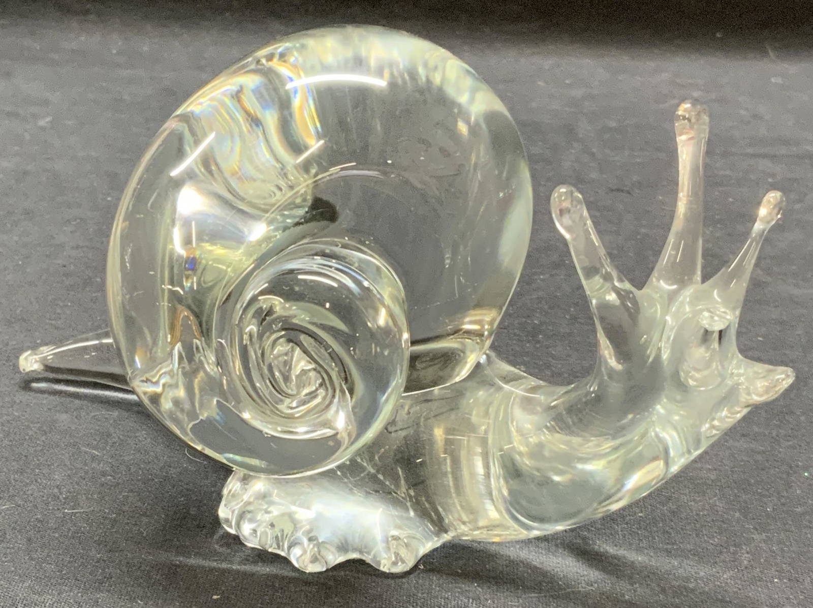 Signed Crystal Snail Figurine Paperweight Auction