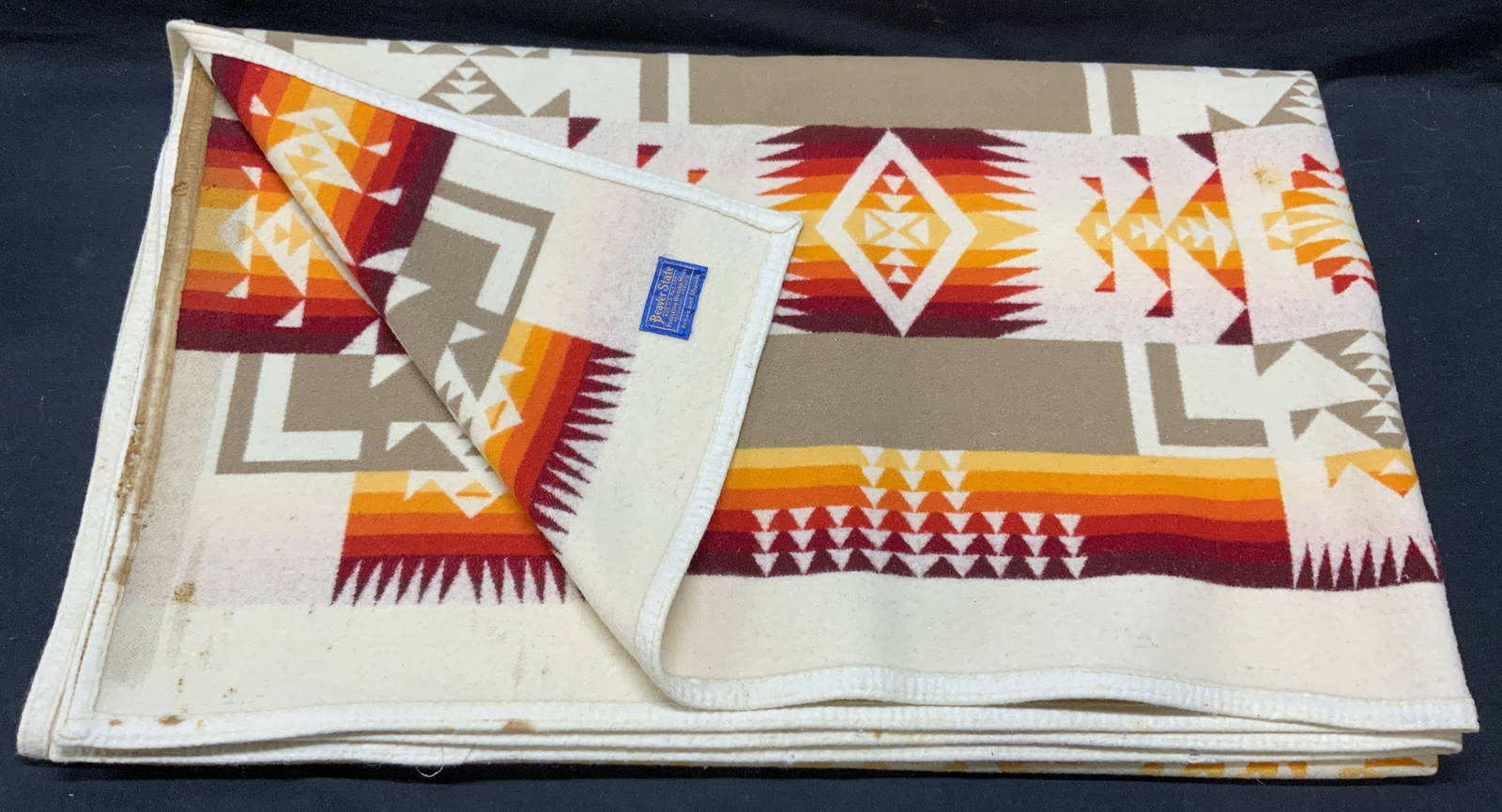 Beaver State Pendleton Wool Navajo Blanket Auction