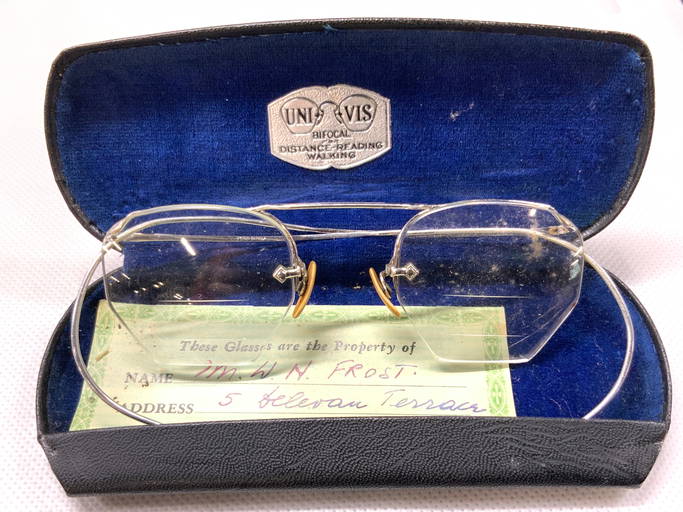 Vintage Univis Bifocals Spectacles W Case, 1940