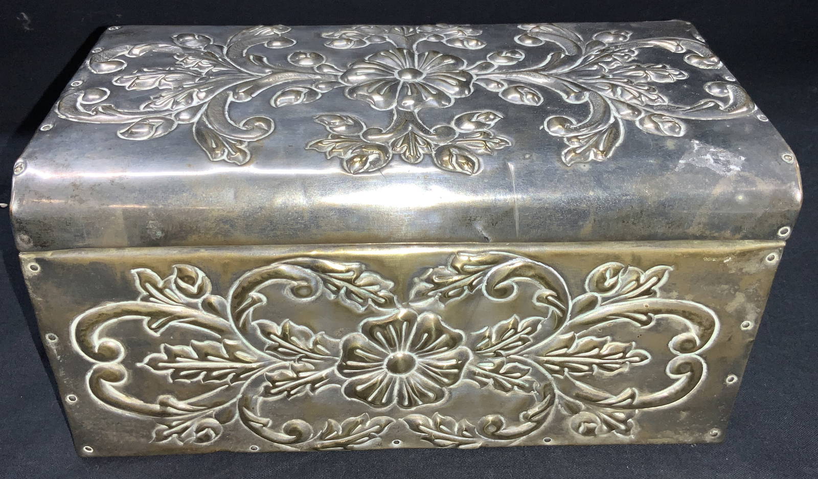 Brass Sheet Metal Repousse Box Auction