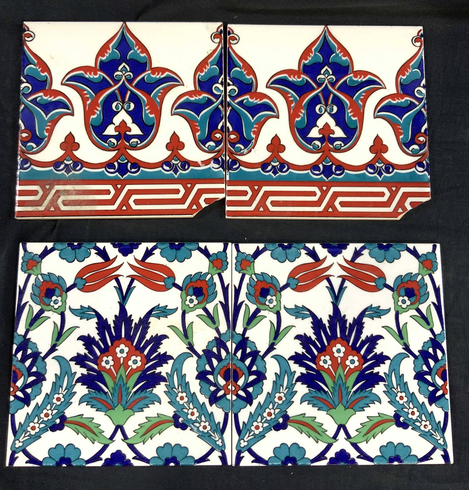 Lot 4 Graphic Ceramic Tiles, Turkey Auction
